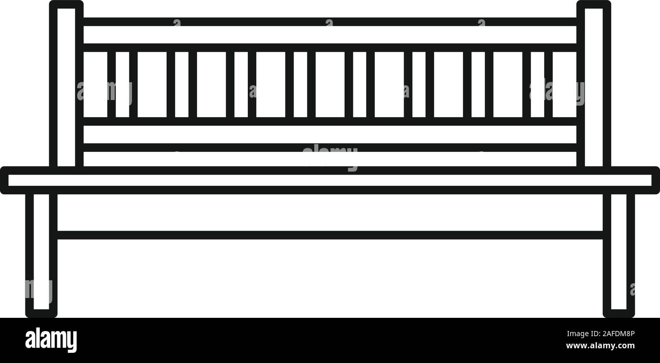 Garden bench icon. Outline garden bench vector icon for web design ...