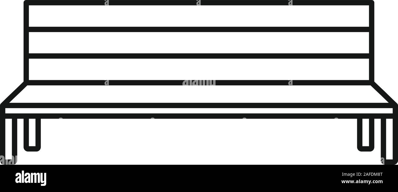 City bench icon. Outline city bench vector icon for web design isolated ...