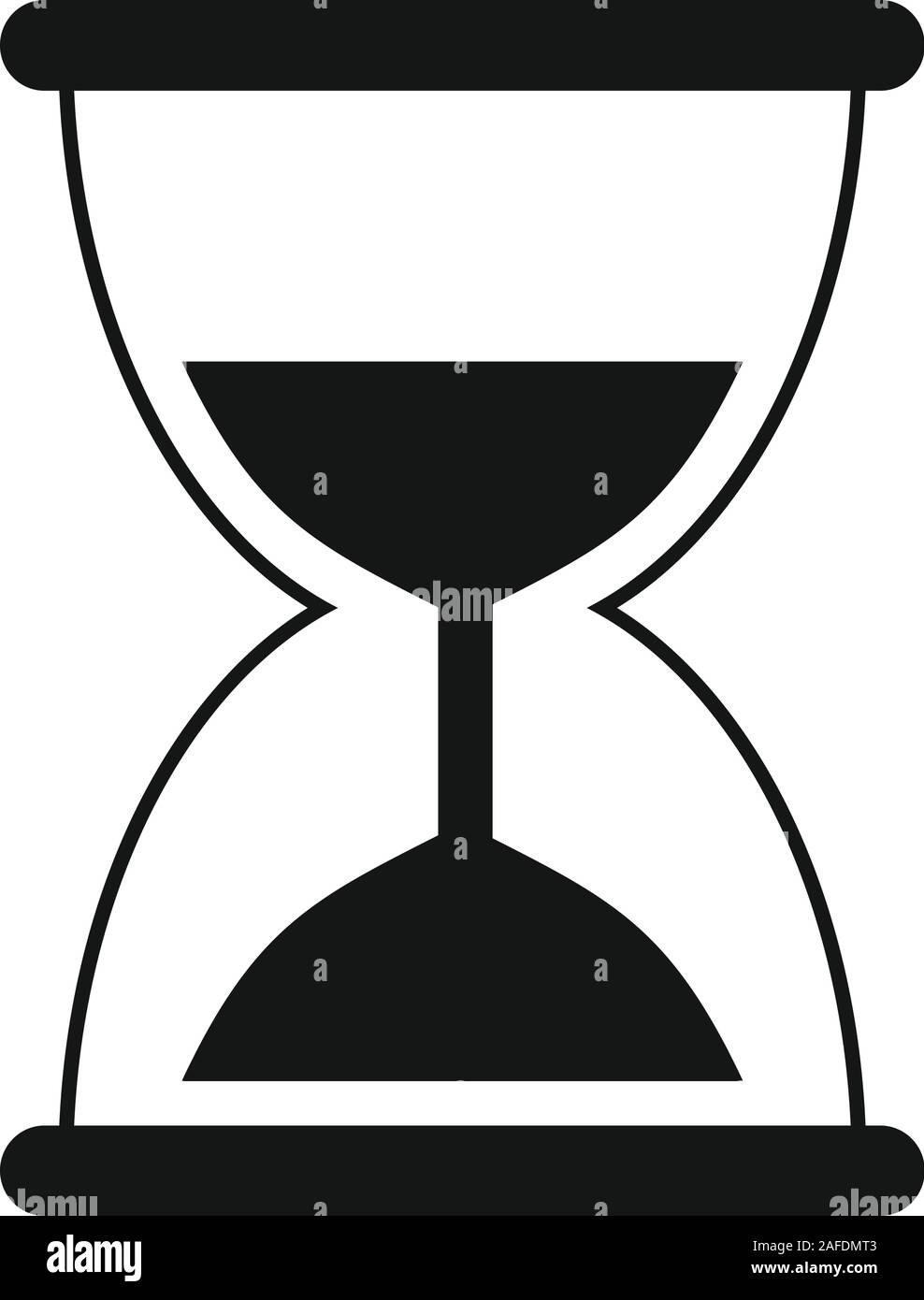 Hourglass icon. Simple illustration of hourglass vector icon for web ...