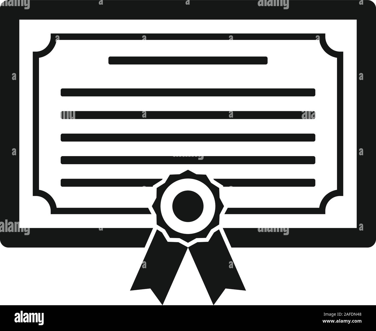 Wall diploma icon. Simple illustration of wall diploma vector icon for ...