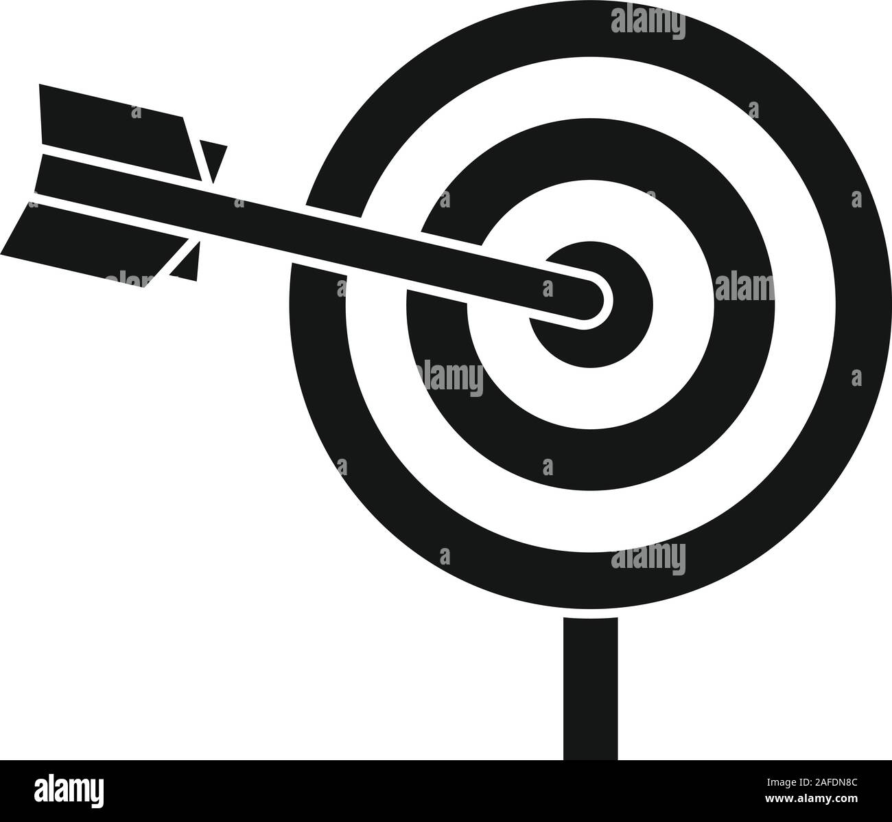 Company business target icon. Simple illustration of company business ...