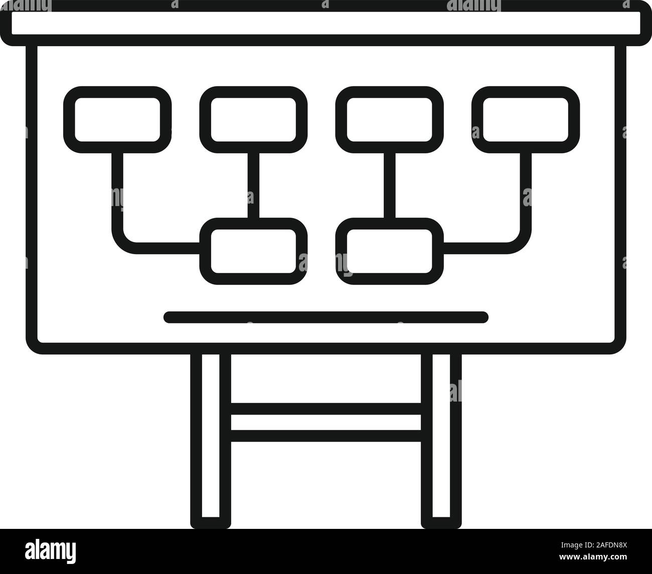 Manager network banner icon. Outline manager network banner vector icon ...