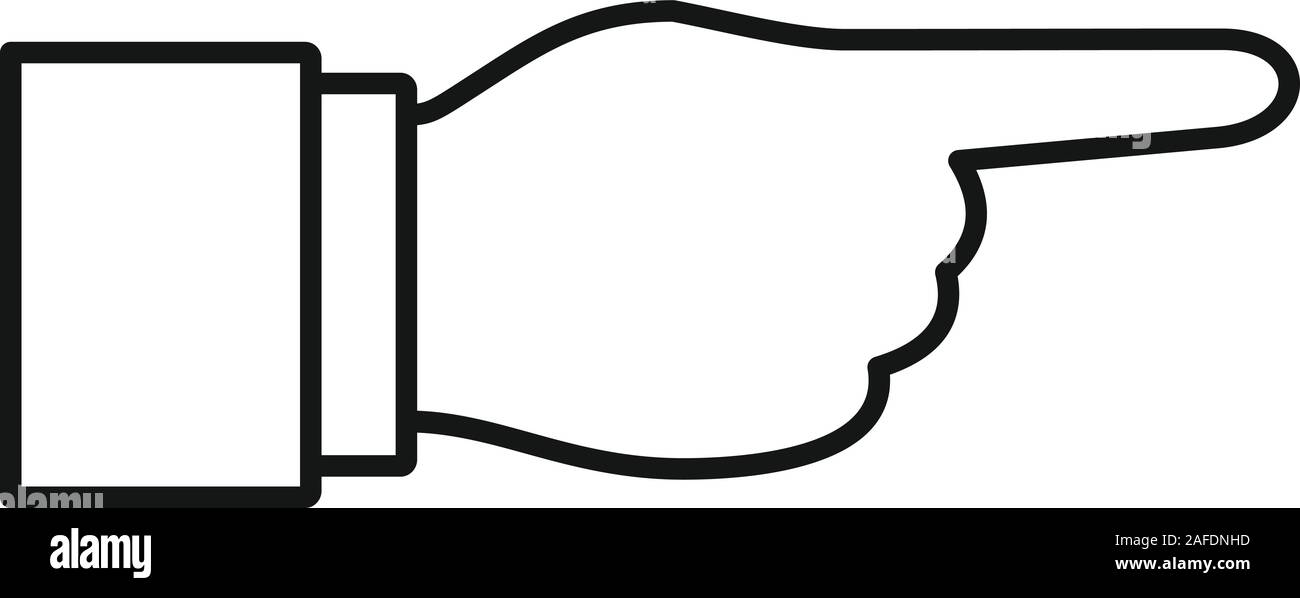 Finger shows icon. Outline finger shows vector icon for web design ...