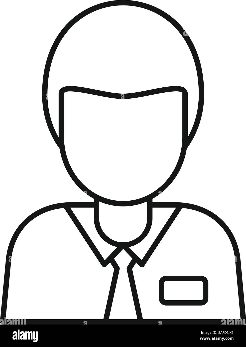 Office manager icon. Outline office manager vector icon for web design ...