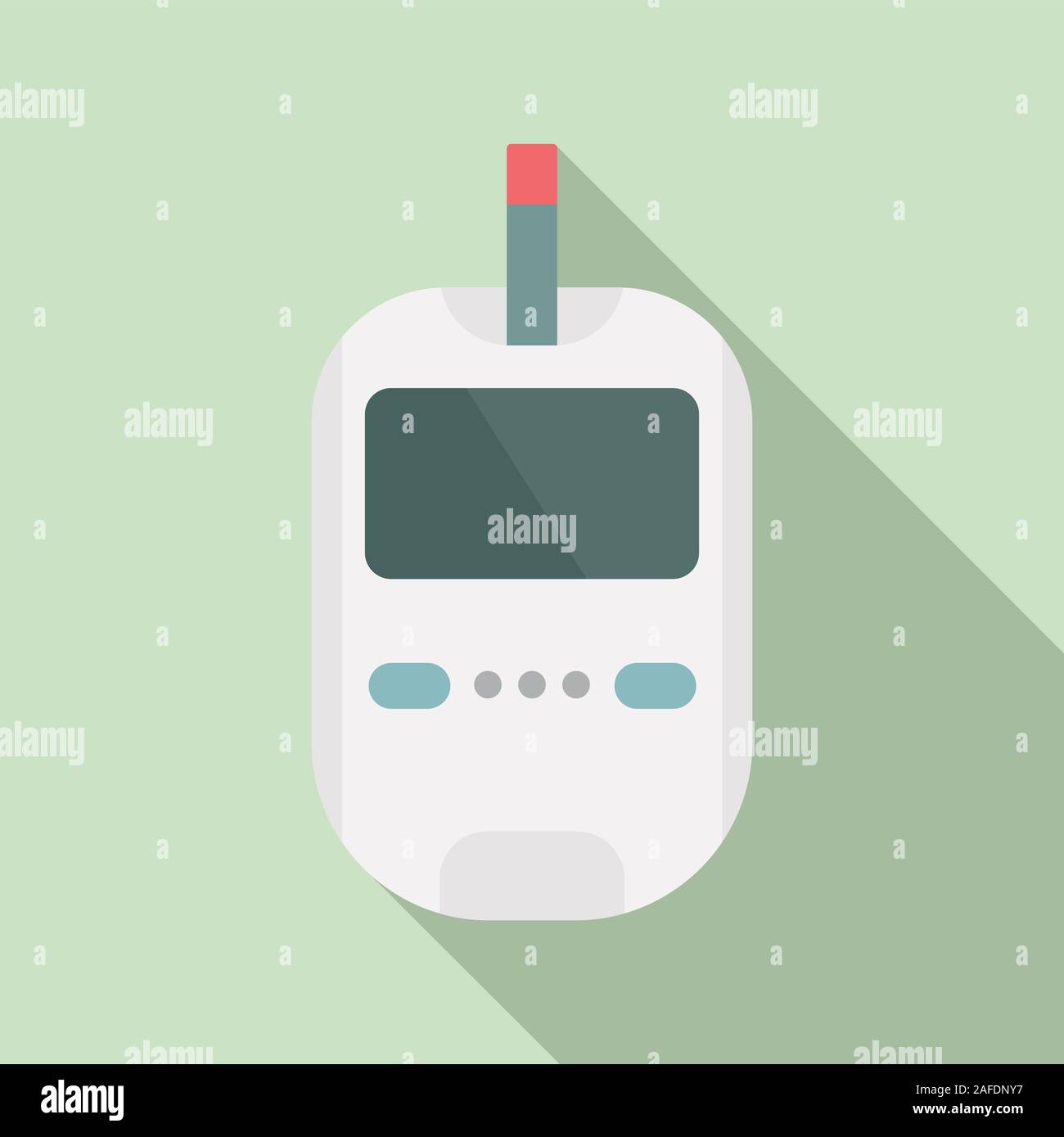 Glucose meter icon. Flat illustration of glucose meter vector icon for ...