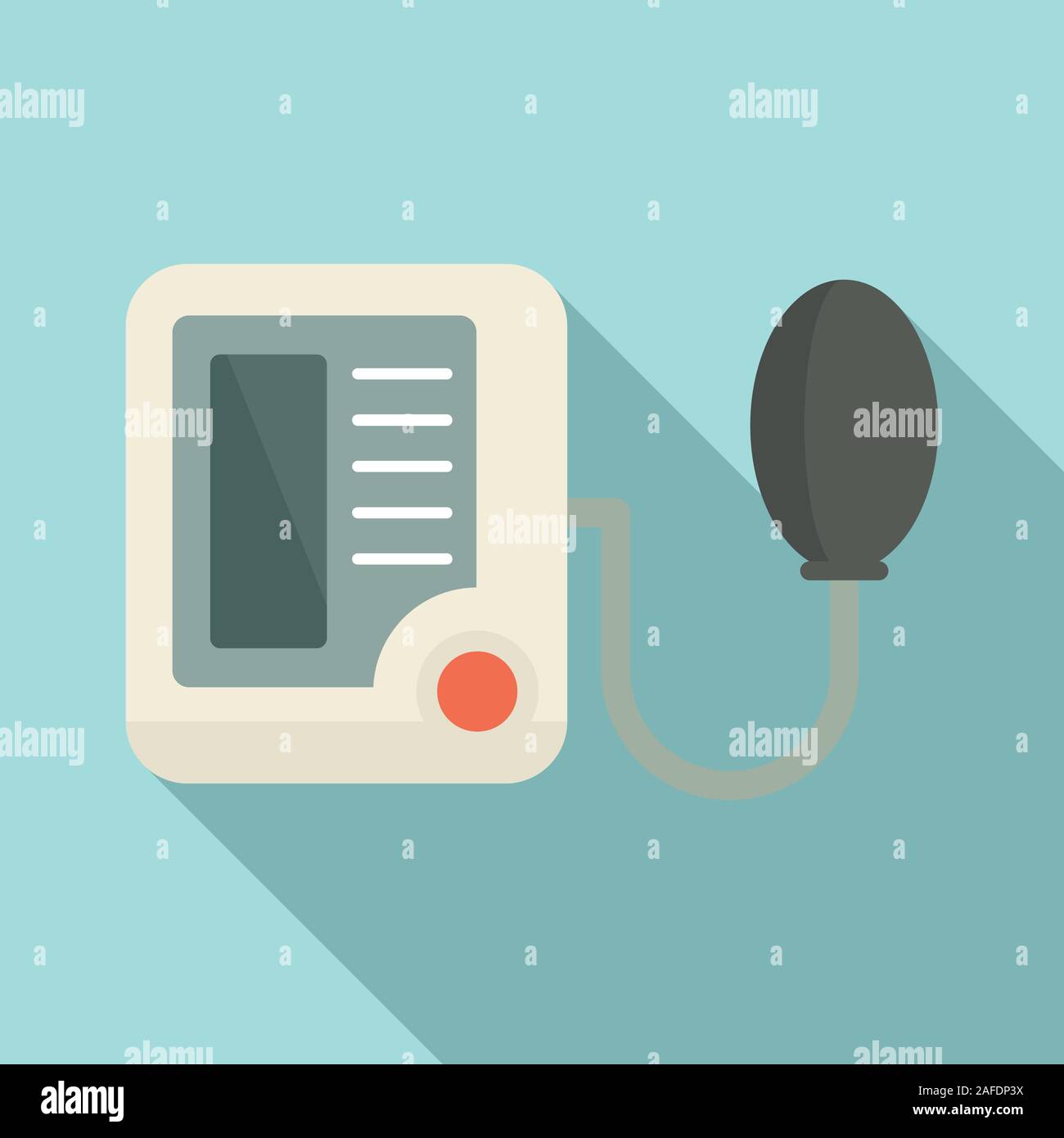 Pulse measurement device icon. Flat illustration of pulse measurement ...