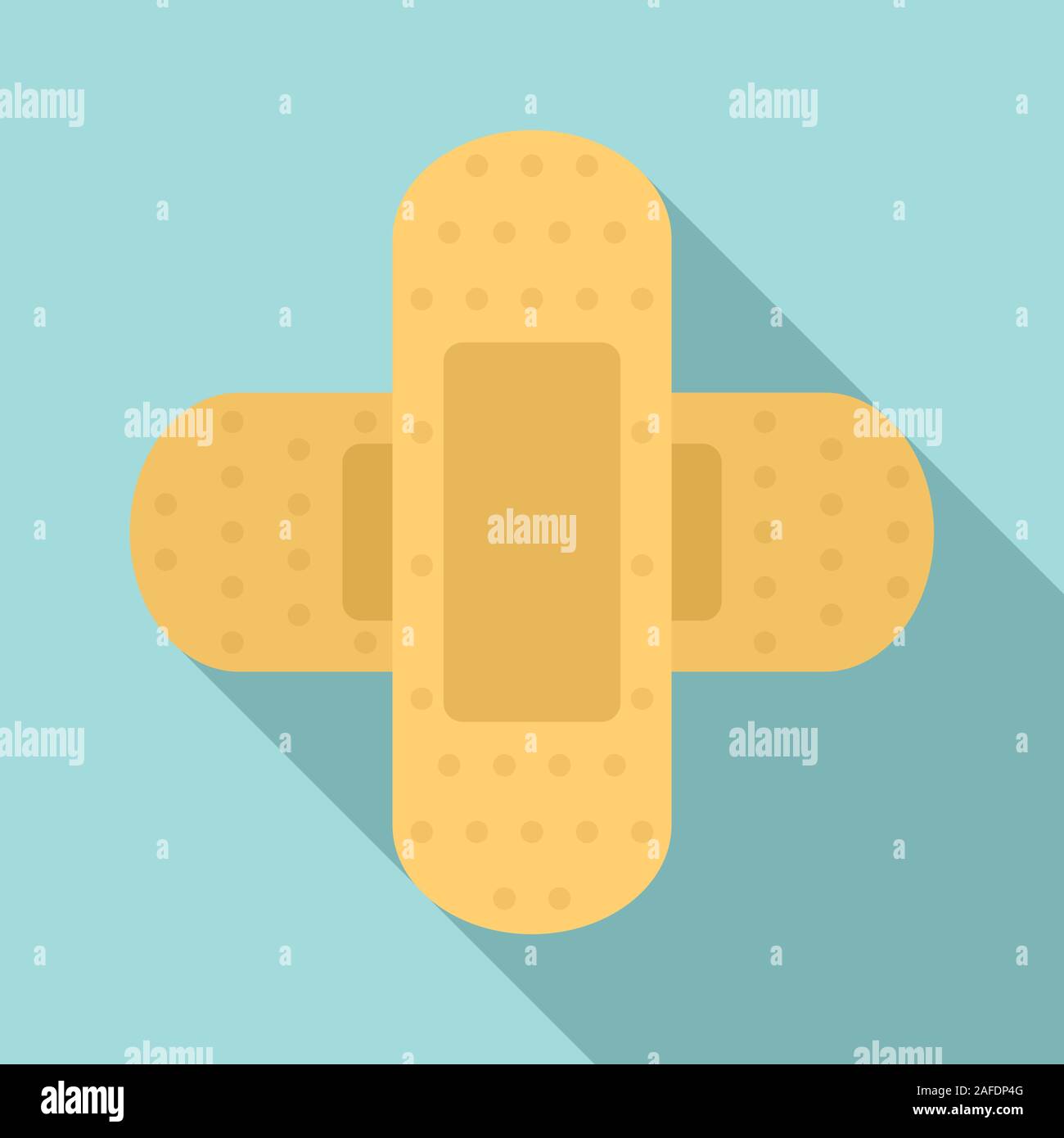 Cross bandage icon. Flat illustration of cross bandage vector icon for ...