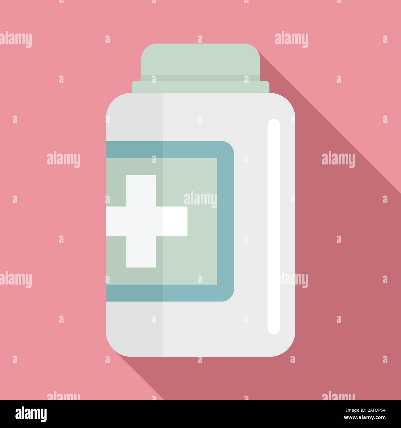 Capsule jar icon. Flat illustration of capsule jar vector icon for web ...
