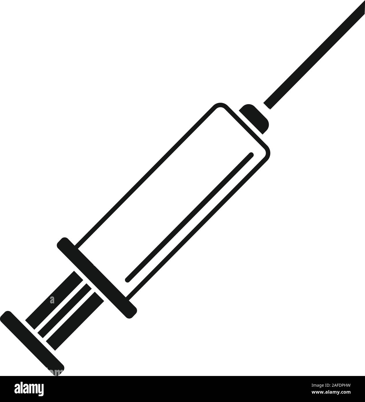 Medical syringe icon. Simple illustration of medical syringe vector ...