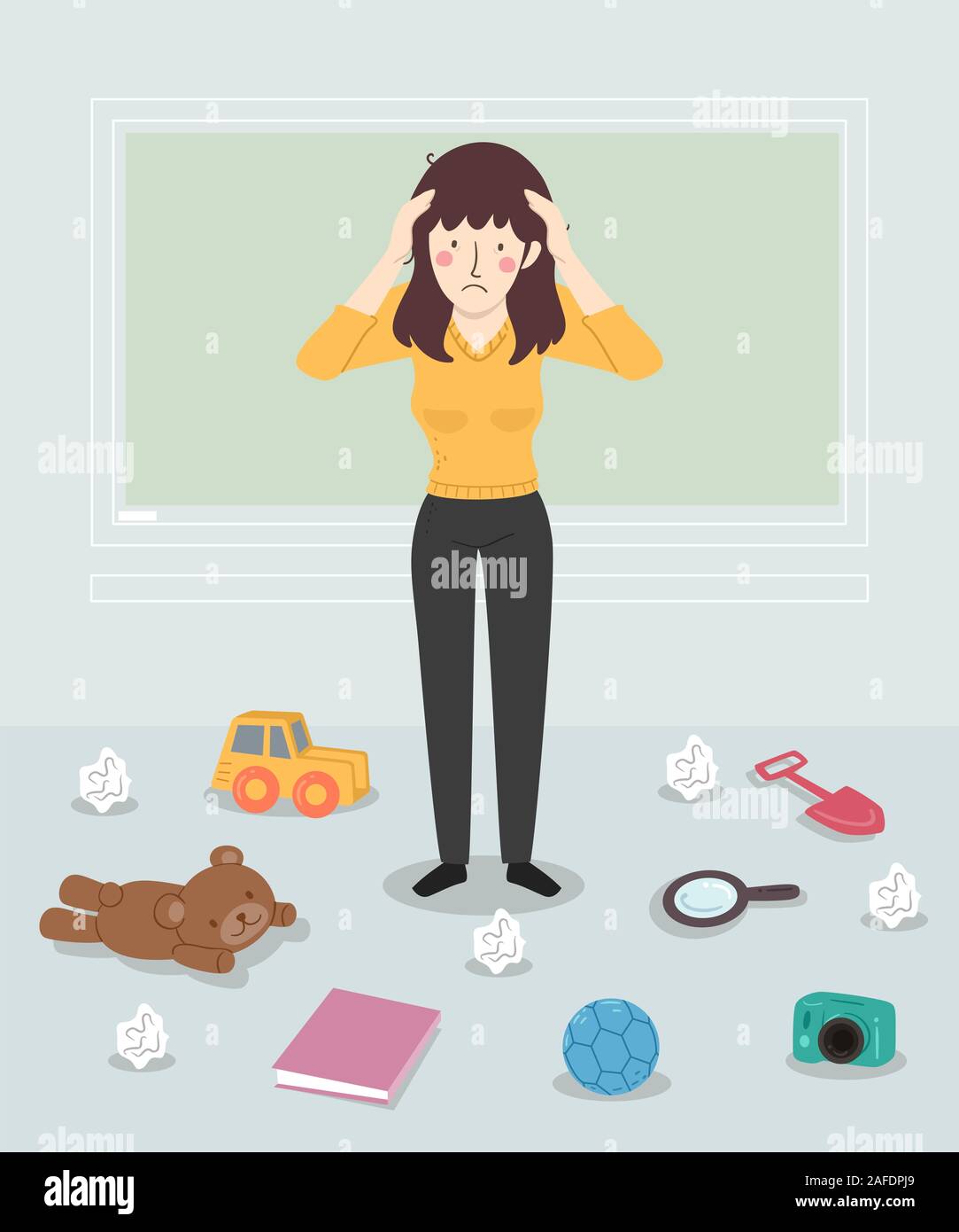 Stressed Out Teacher Clipart