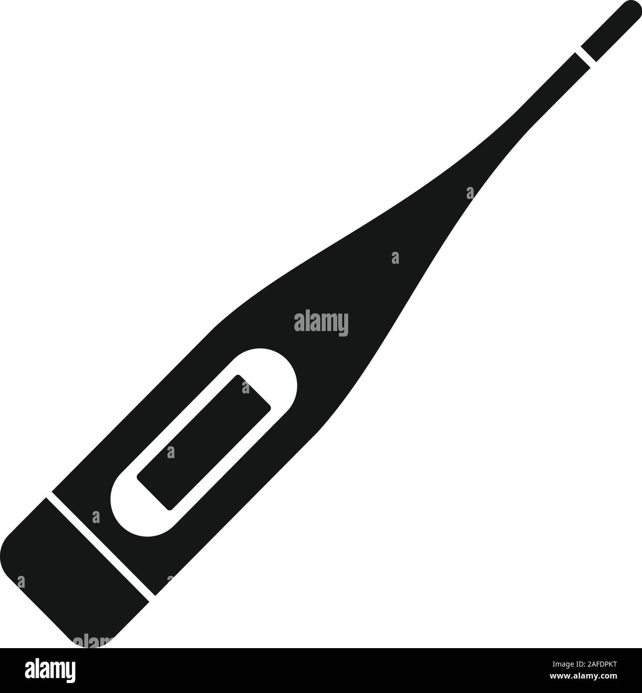 Electronic thermometer icon. Simple illustration of electronic ...
