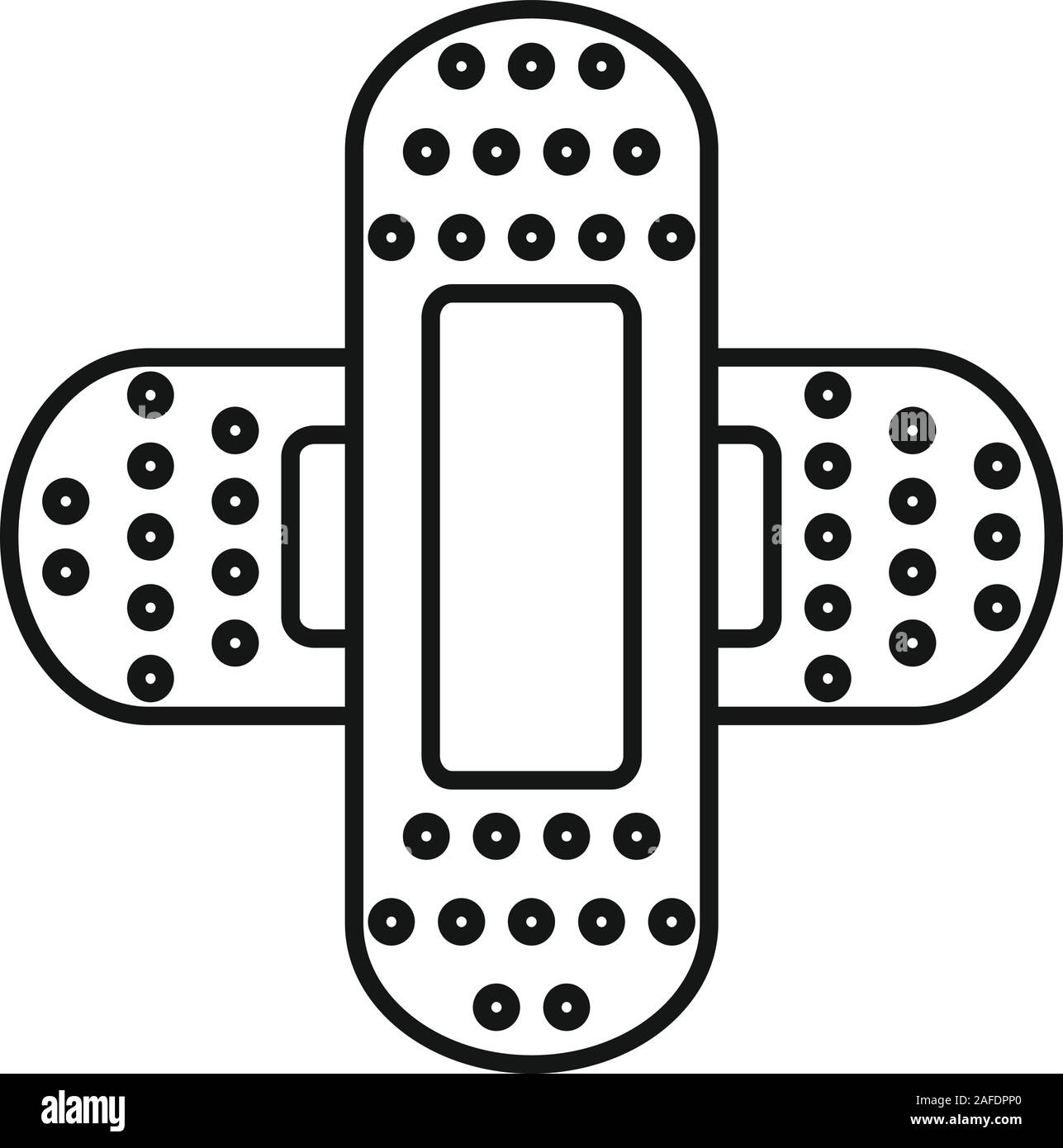 Cross bandage icon. Outline cross bandage vector icon for web design ...