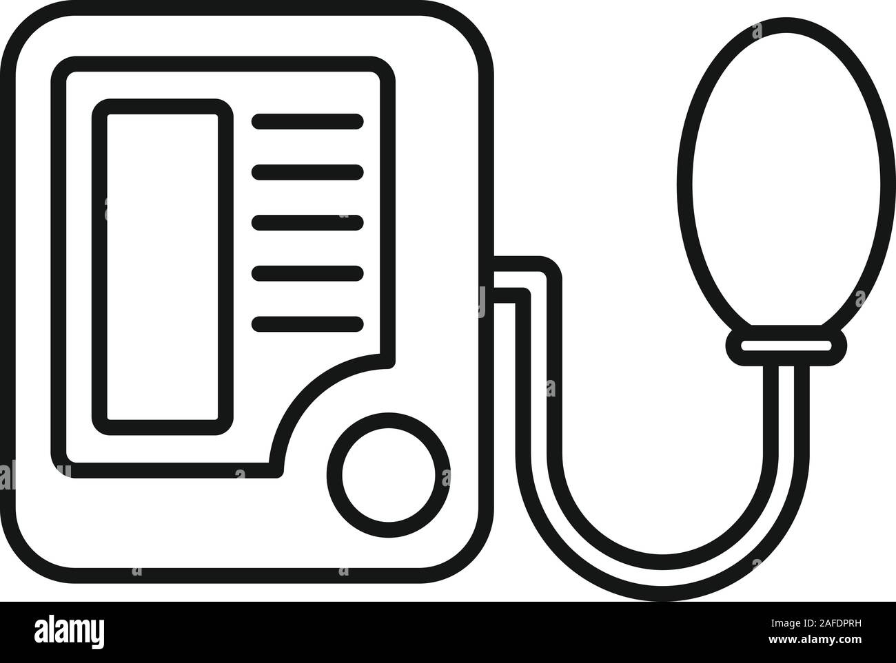 Pulse measurement device icon. Outline pulse measurement device vector ...