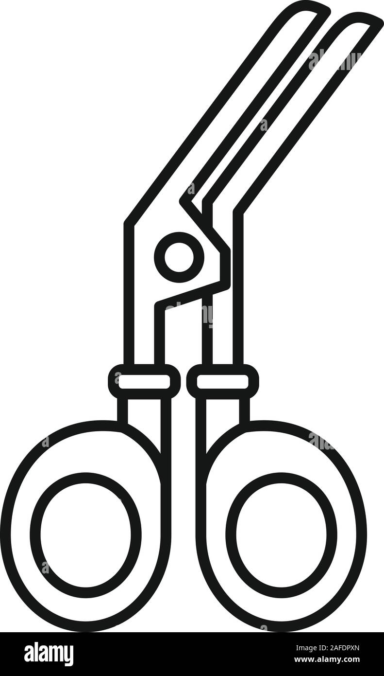 Medical scissors icon. Outline medical scissors vector icon for web ...