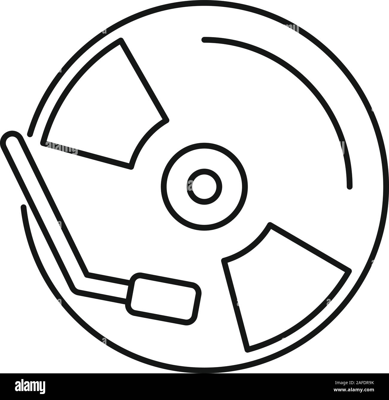 Vinyl disk player icon. Outline vinyl disk player vector icon for web ...