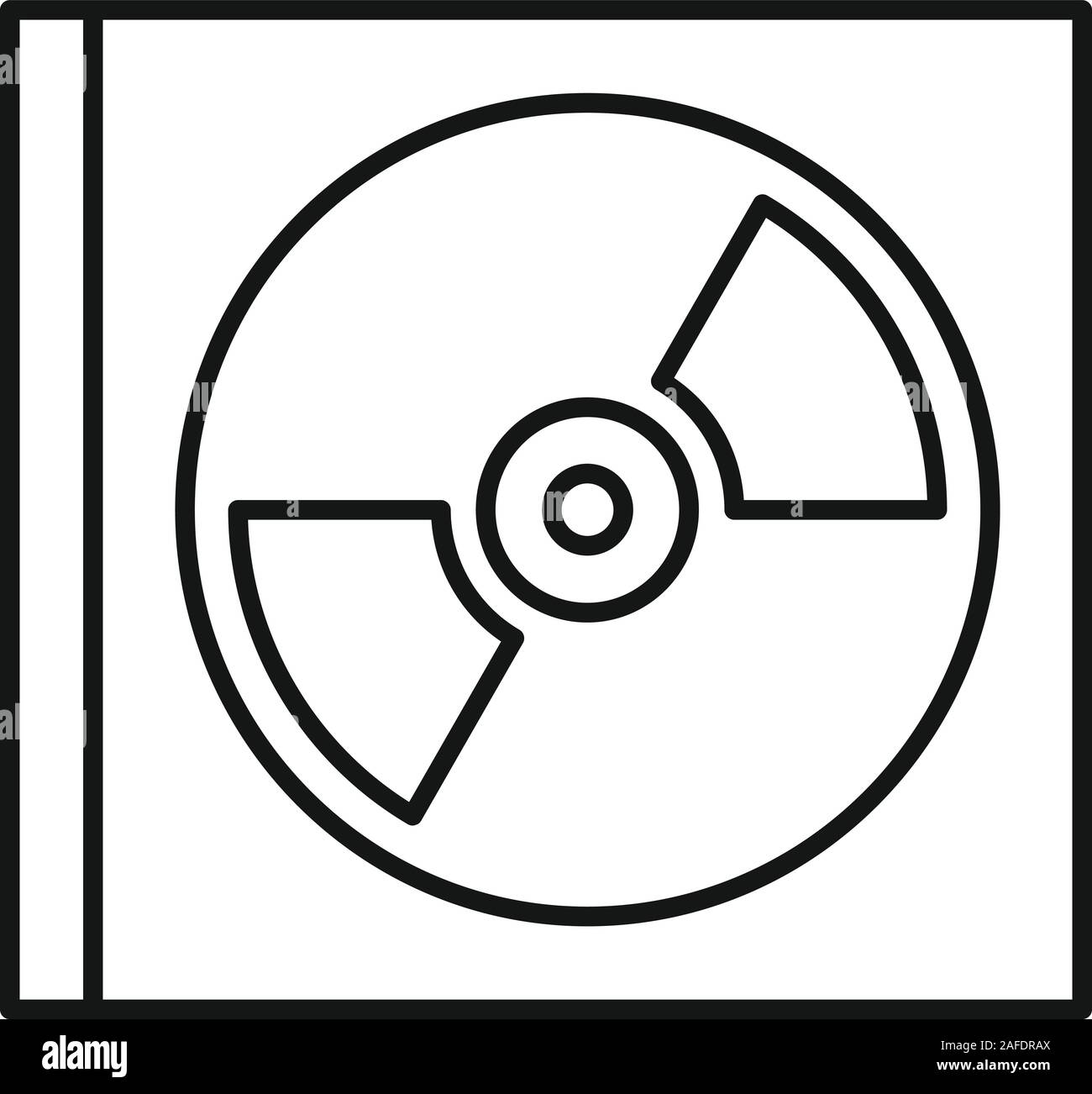 Music disk icon. Outline music disk vector icon for web design isolated ...