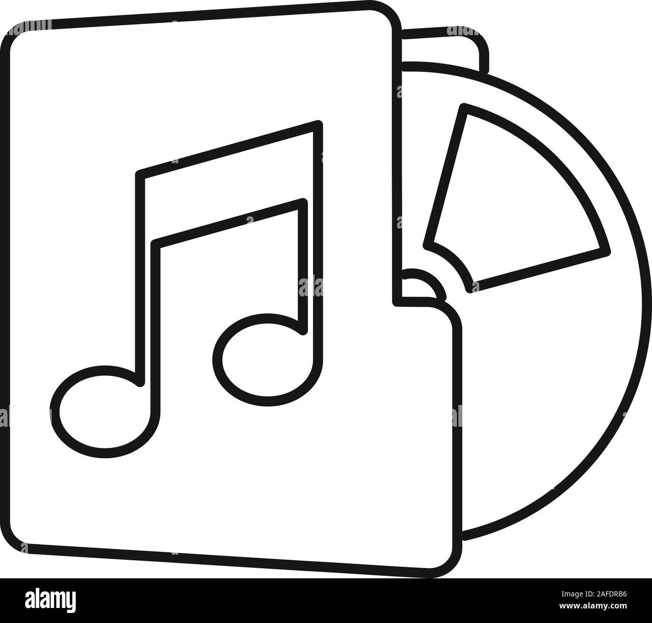 Music folder icon. Outline music folder vector icon for web design ...