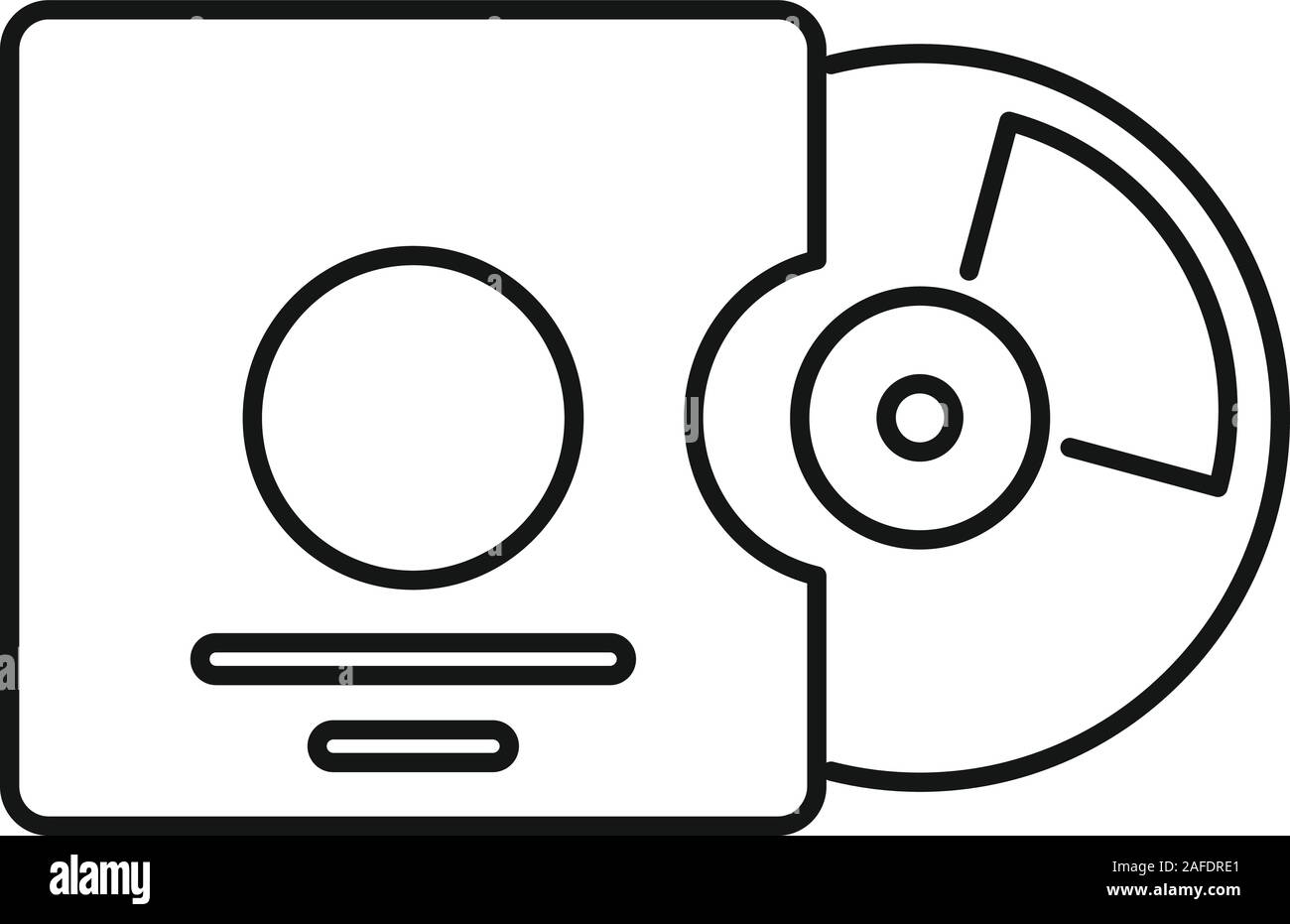 Cd package icon. Outline cd package vector icon for web design isolated ...