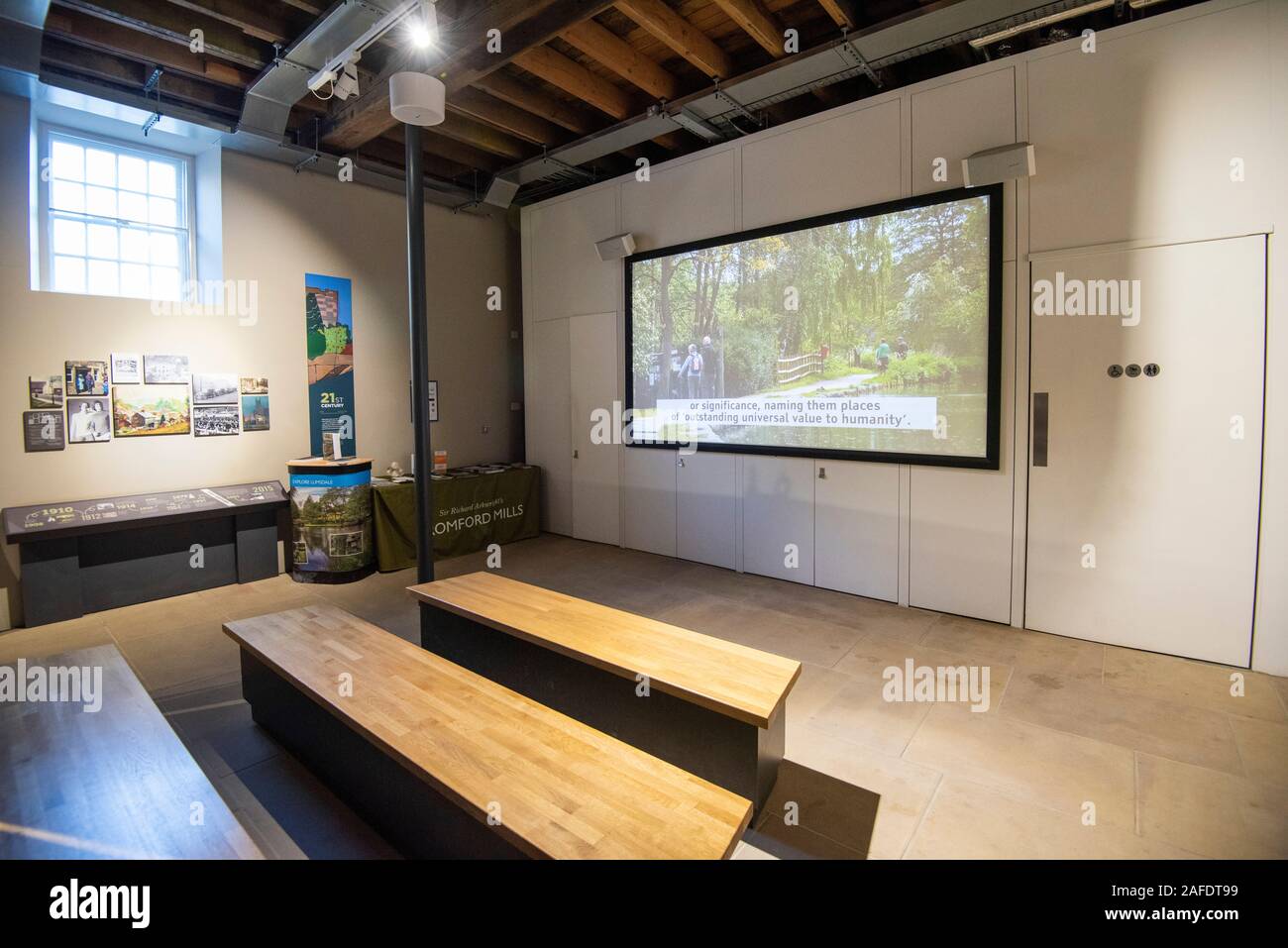 Interior of the Visitor Centre at Building 17, Cromford Mills Matlock ...