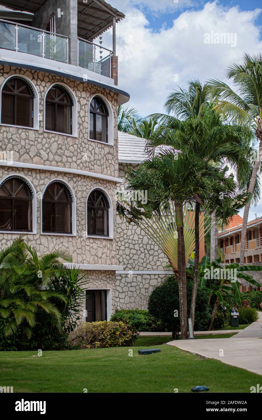 Dominican resort building Stock Photo - Alamy