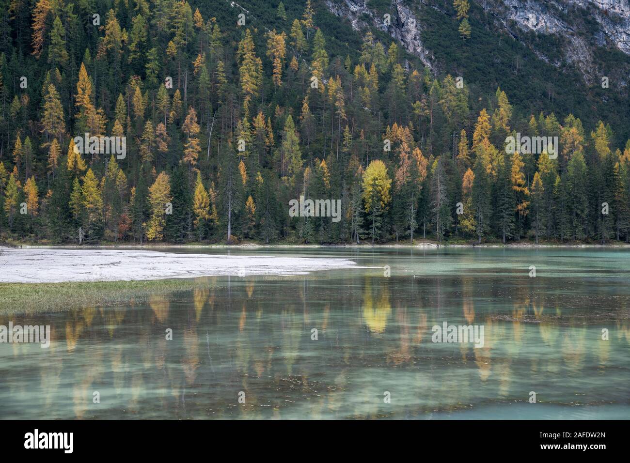 Lago di Landro, Toblach, Dolomites Stock Photo - Alamy