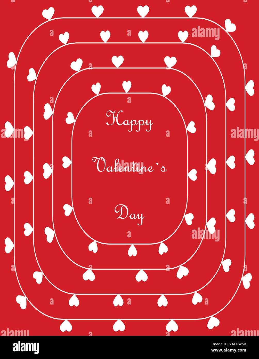 Valentine's day card with many red hearts. vector Stock Vector Image & Art - Alamy