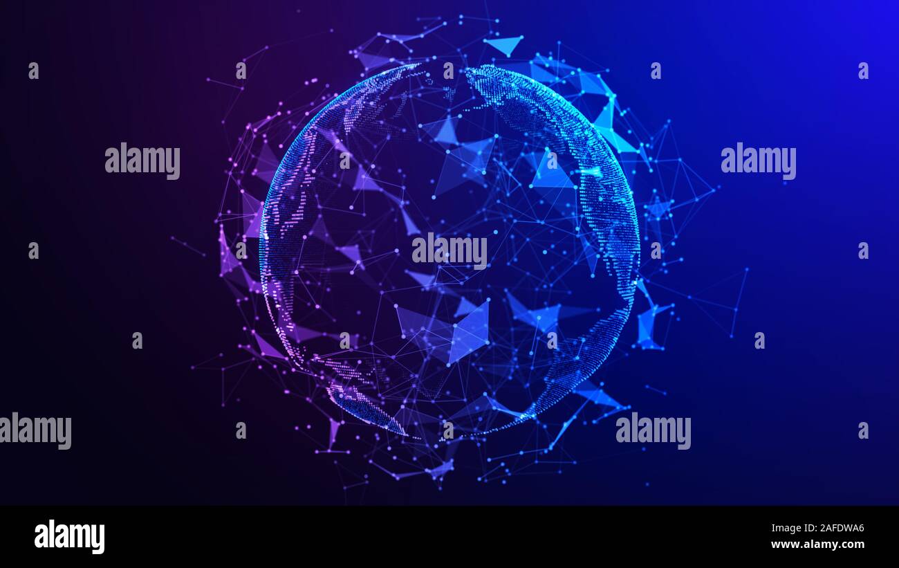 Global network connection. Concept background with planet Earth ...