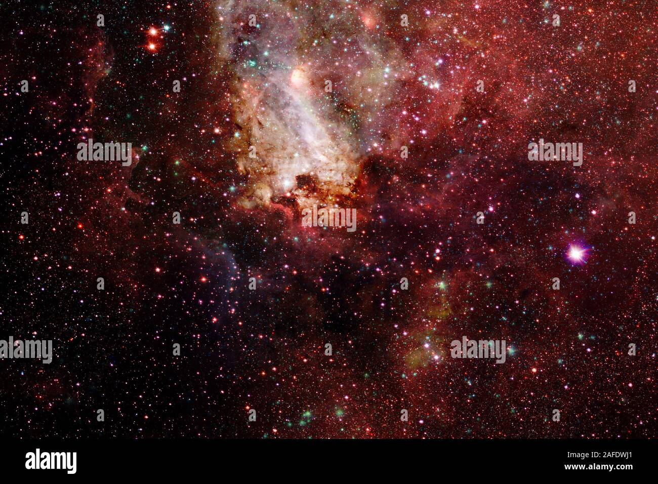Universe scene with stars and galaxies in deep space showing the beauty ...