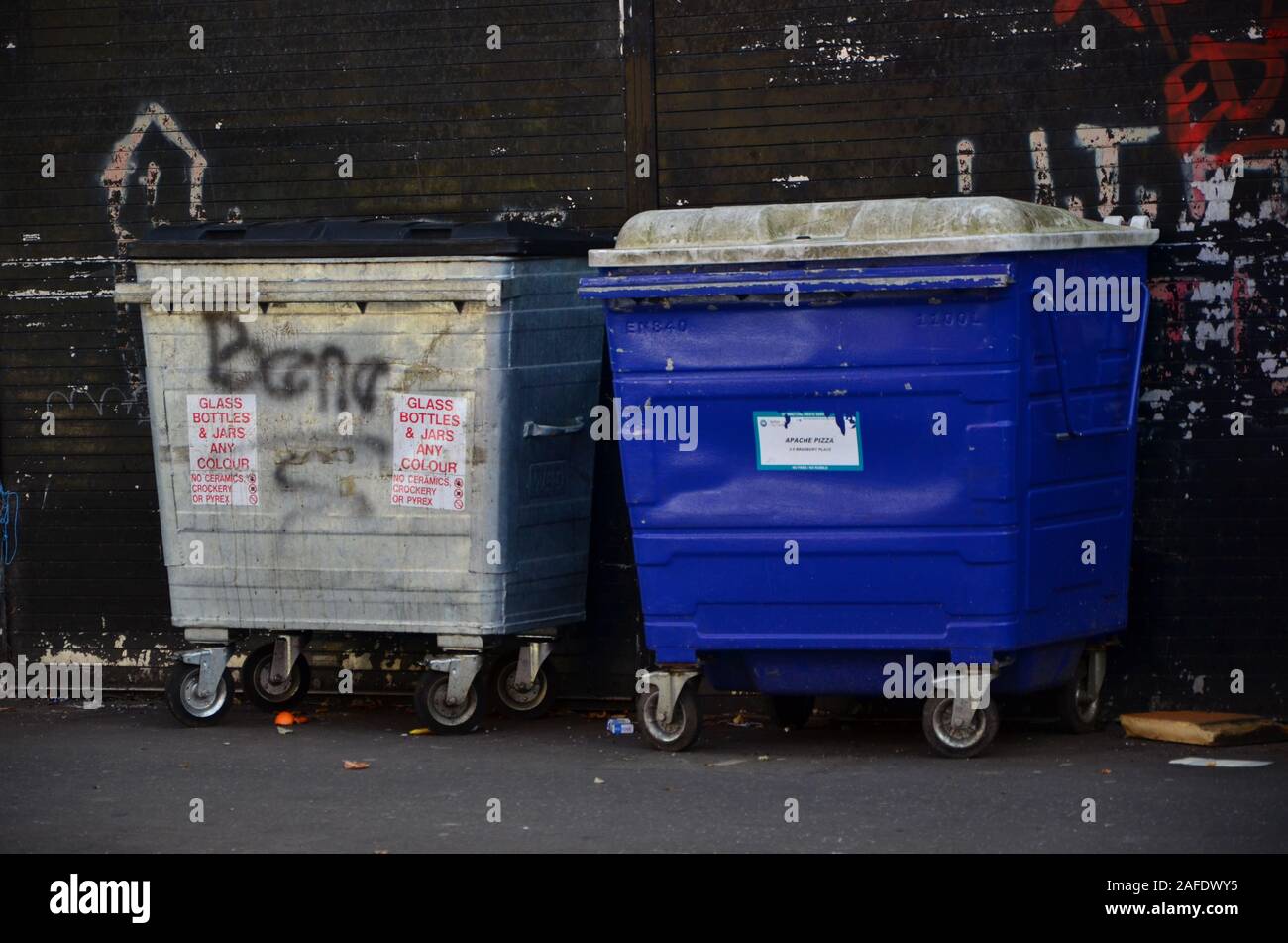 Rubbish fire skip hi-res stock photography and images - Alamy