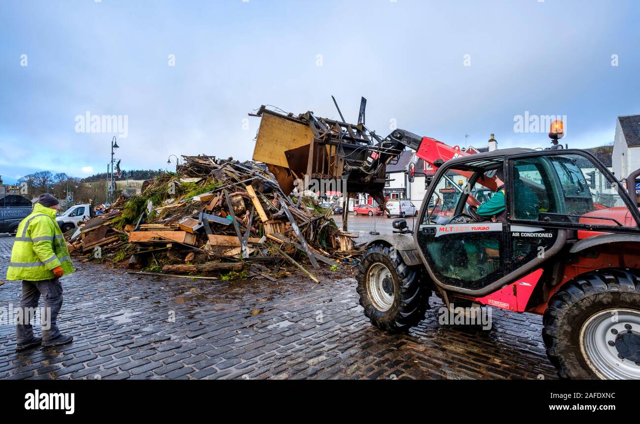 Biggar, South Lanarkshire, Scotland 15th December 2019: Building the ...