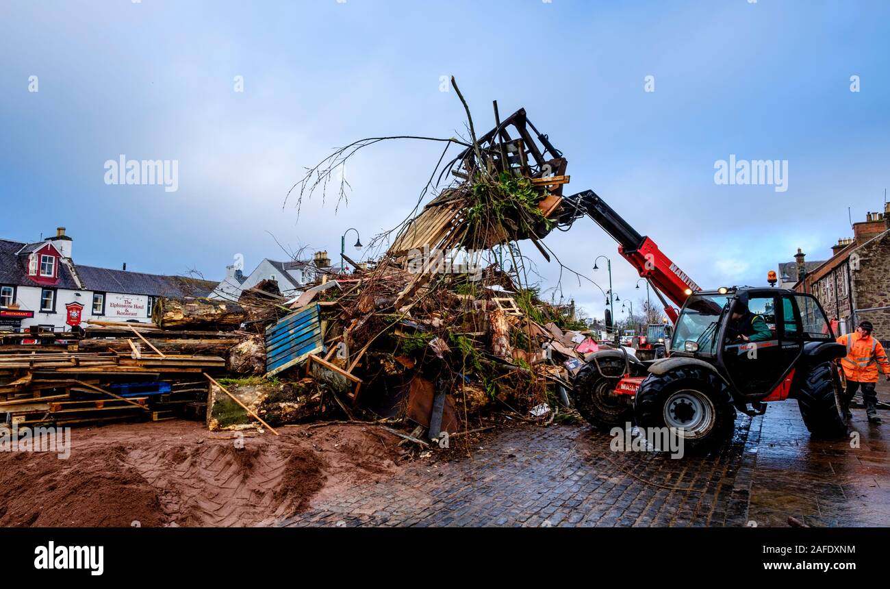 Biggar, South Lanarkshire, Scotland 15th December 2019: Building the ...