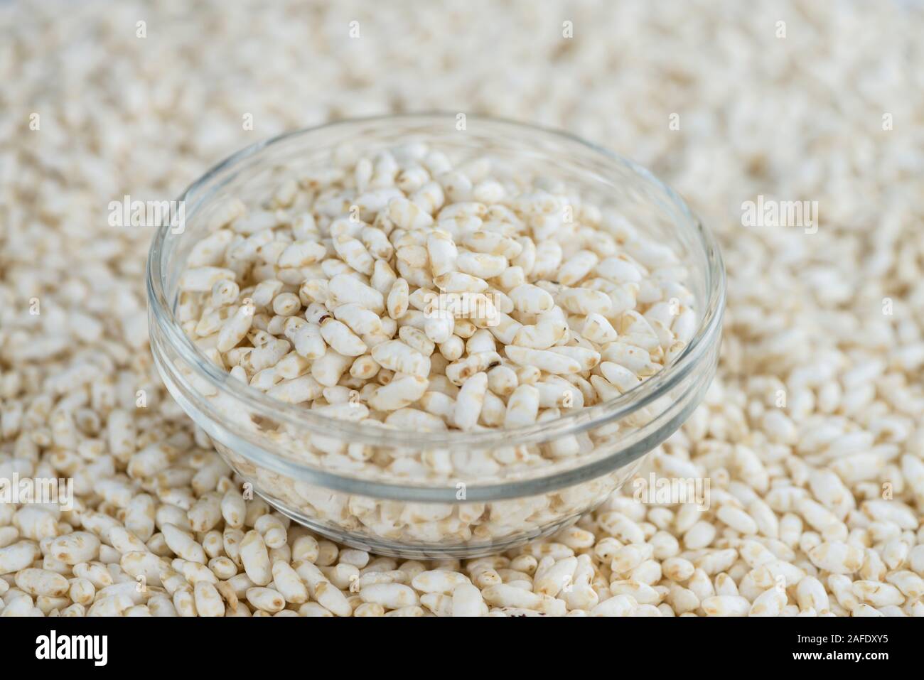 Puffed Rice for use as background image or as texture (close-up shot ...
