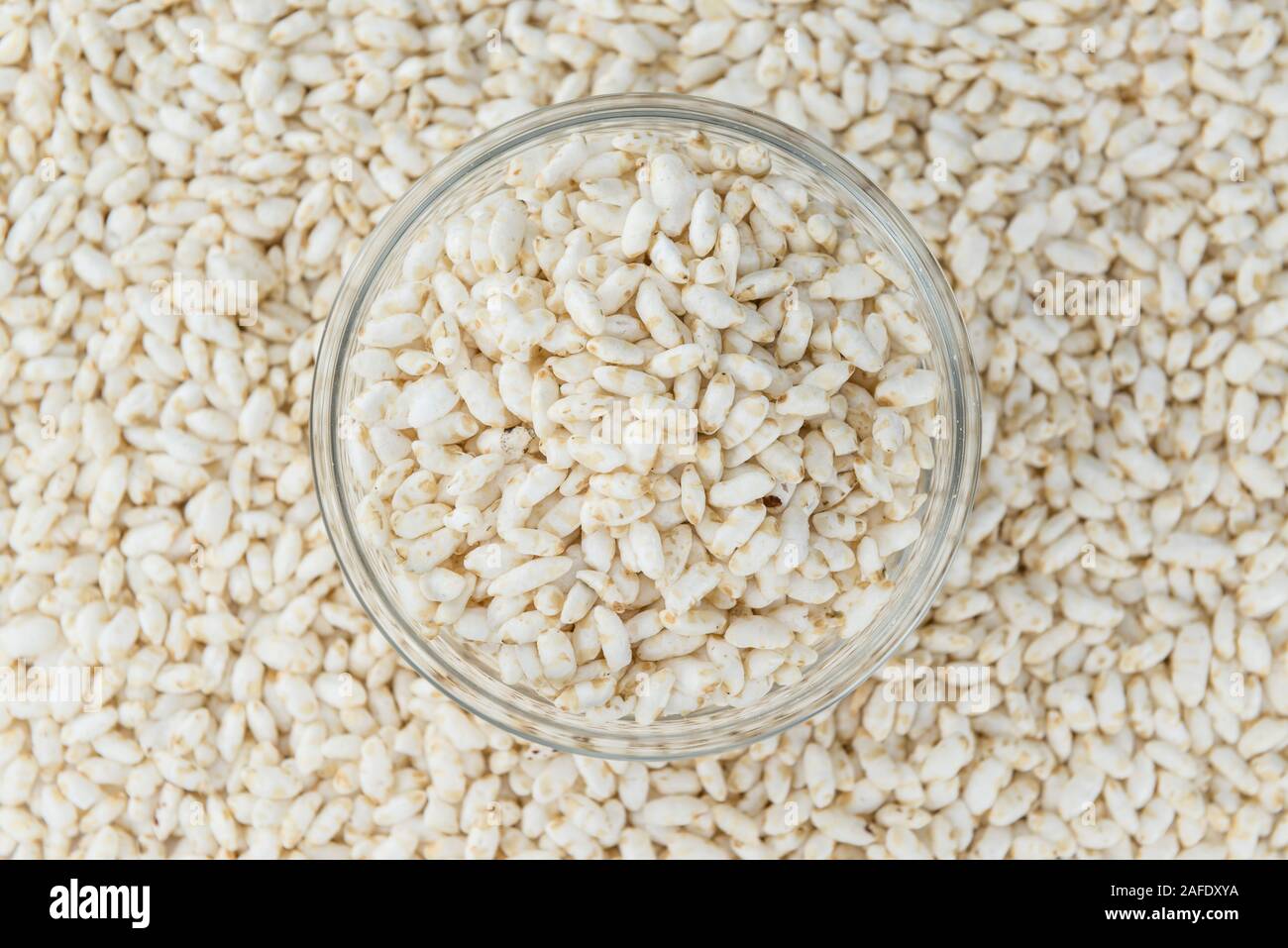 Puffed Rice for use as background image or as texture (close-up shot ...