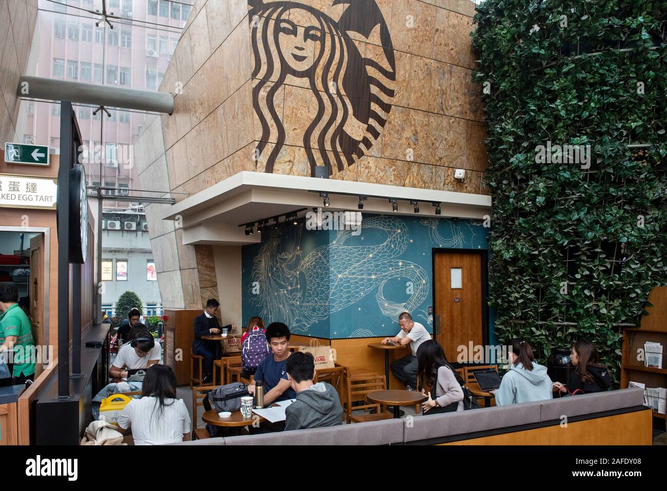 American multinational chain Starbucks Coffee store seen in Hong Kong ...