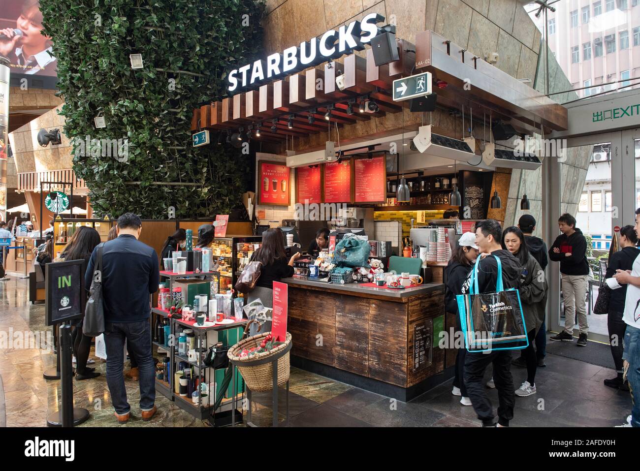 American multinational chain Starbucks Coffee store seen in Hong Kong ...