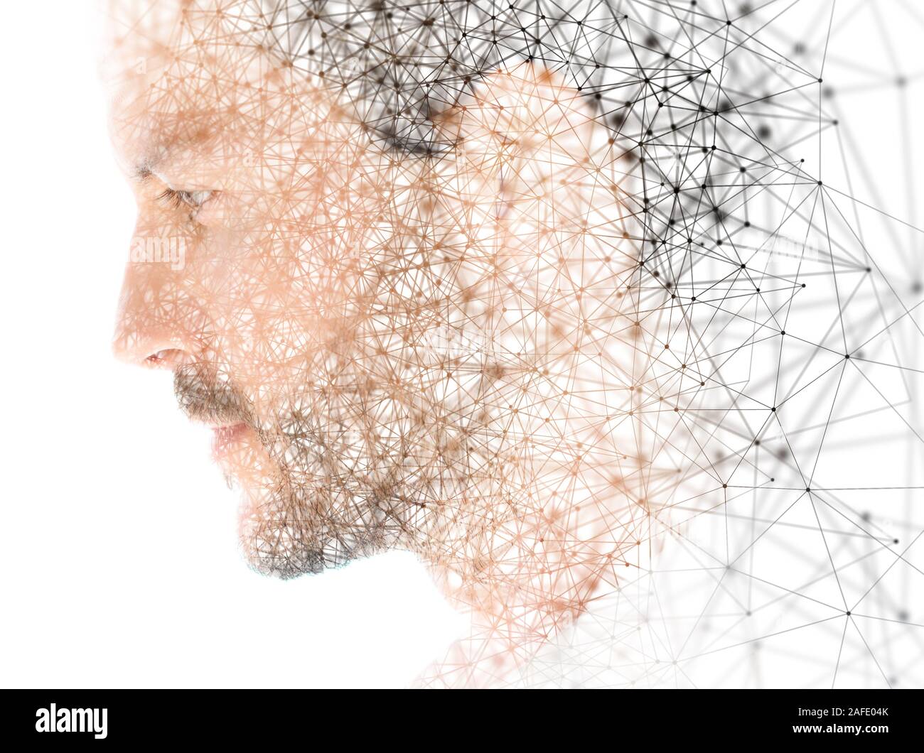 Double exposure portrait of a man Stock Photo - Alamy