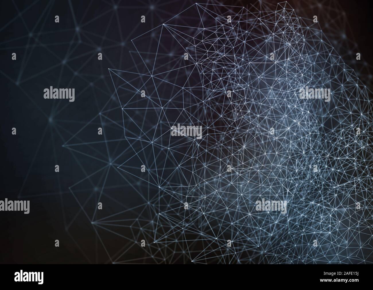 Illustration of a network and nodes Stock Photo - Alamy