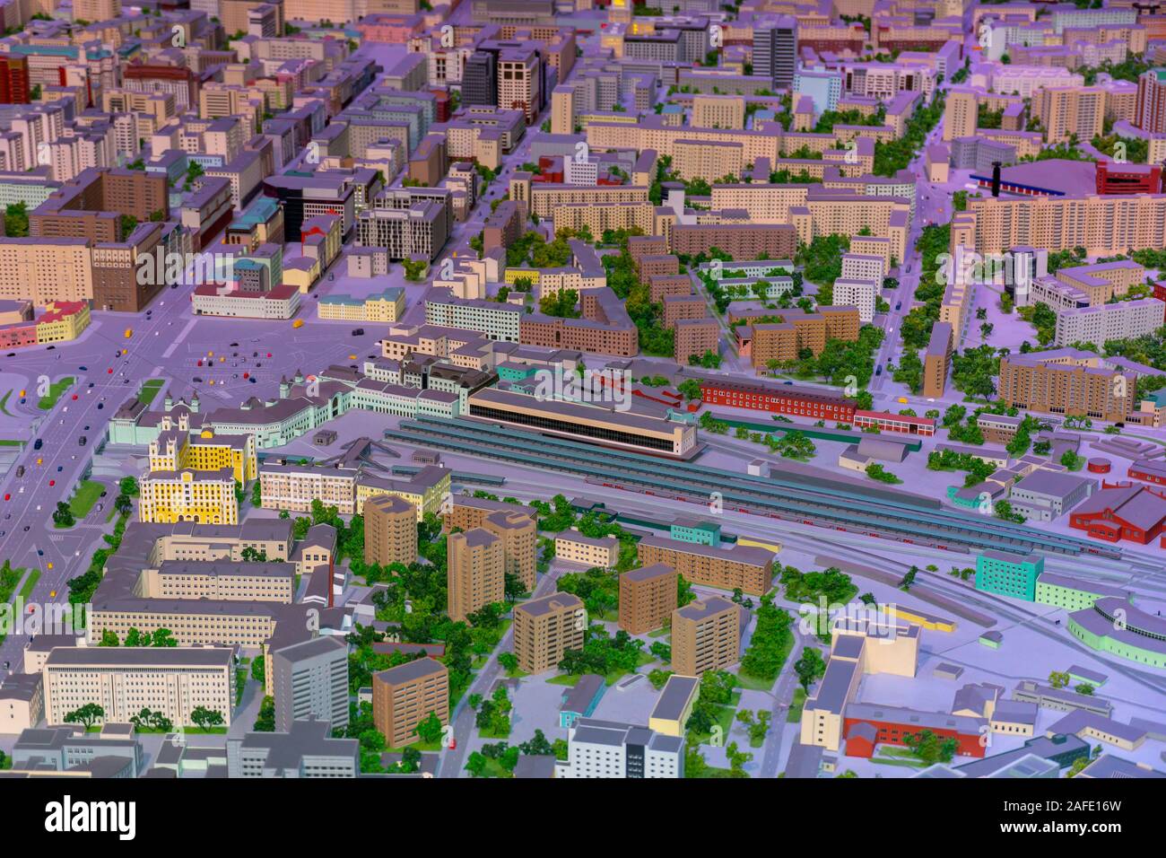 City centre scale model map hi-res stock photography and images - Alamy