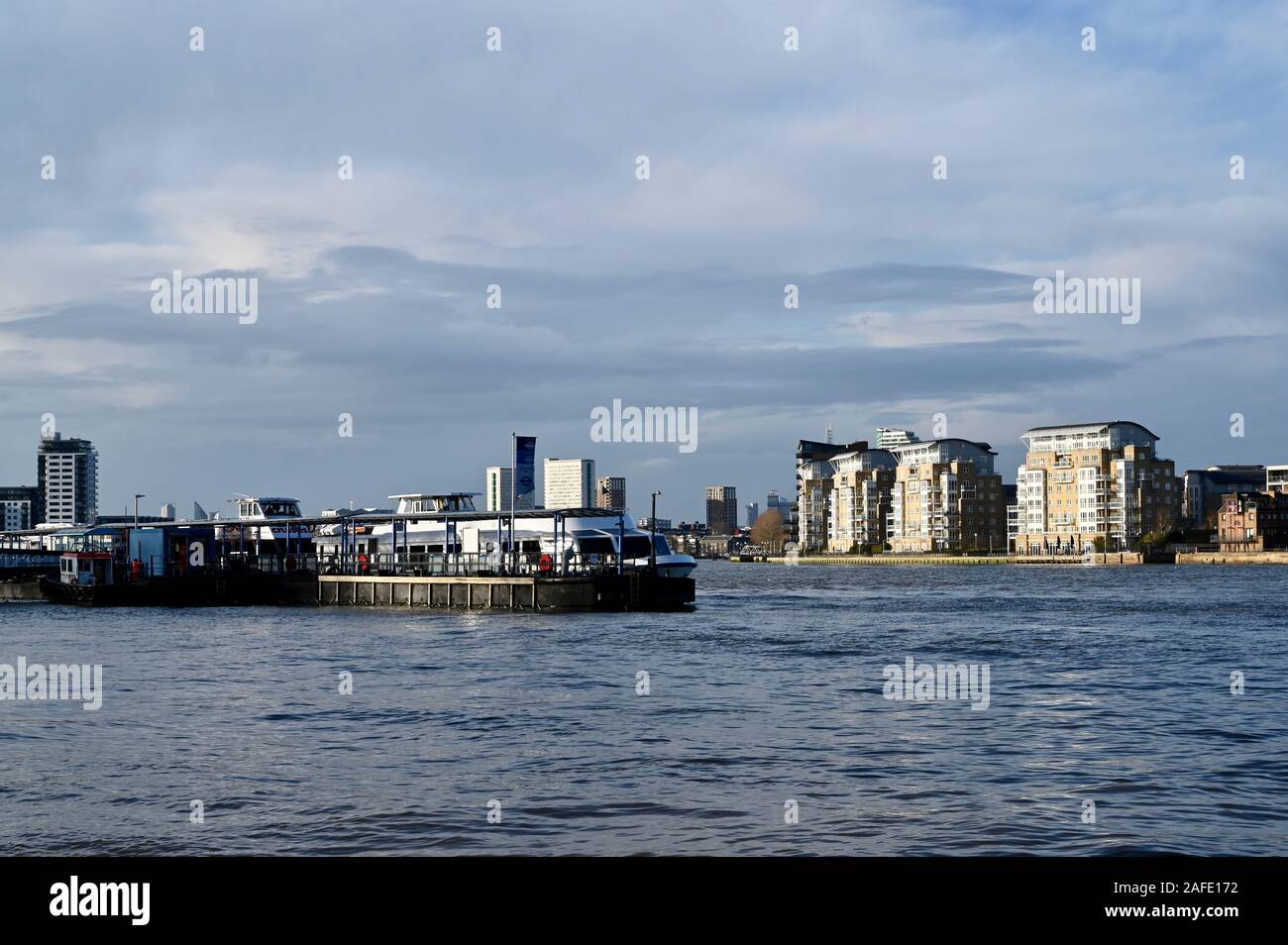 Riverside Apartments. The River Thames, Greenwich, London. UK Stock ...