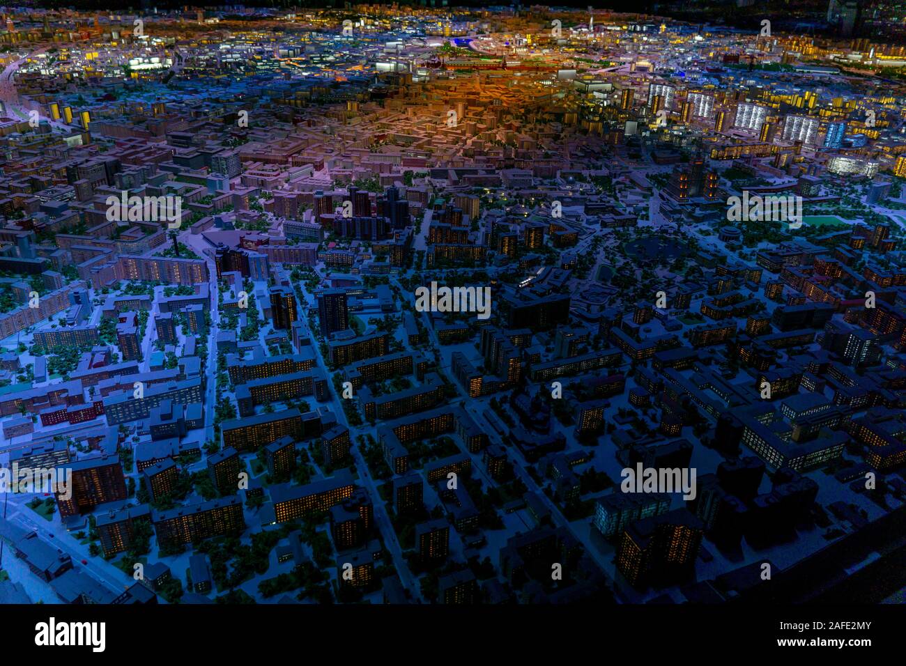 Moscow, Russia - JULY 2019: VDNKh, Moscow City scale model Kremlin and ...