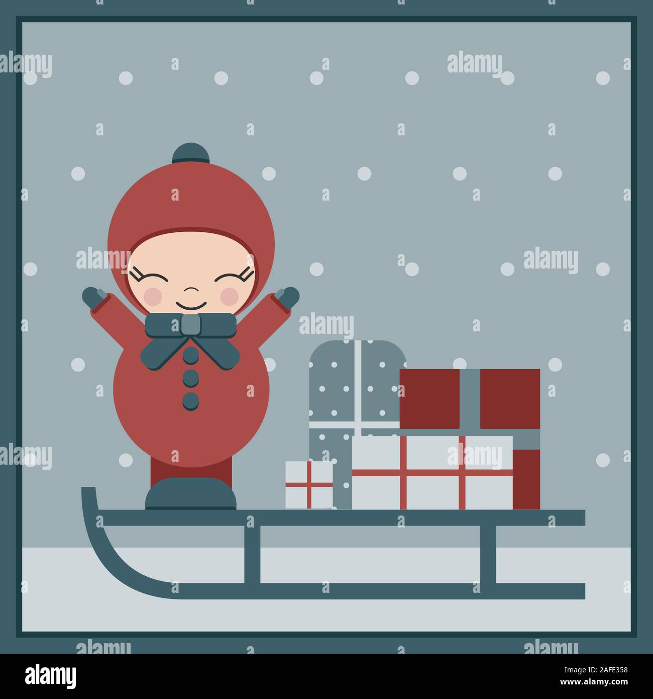 Child gifts christmas Stock Vector Images - Alamy
