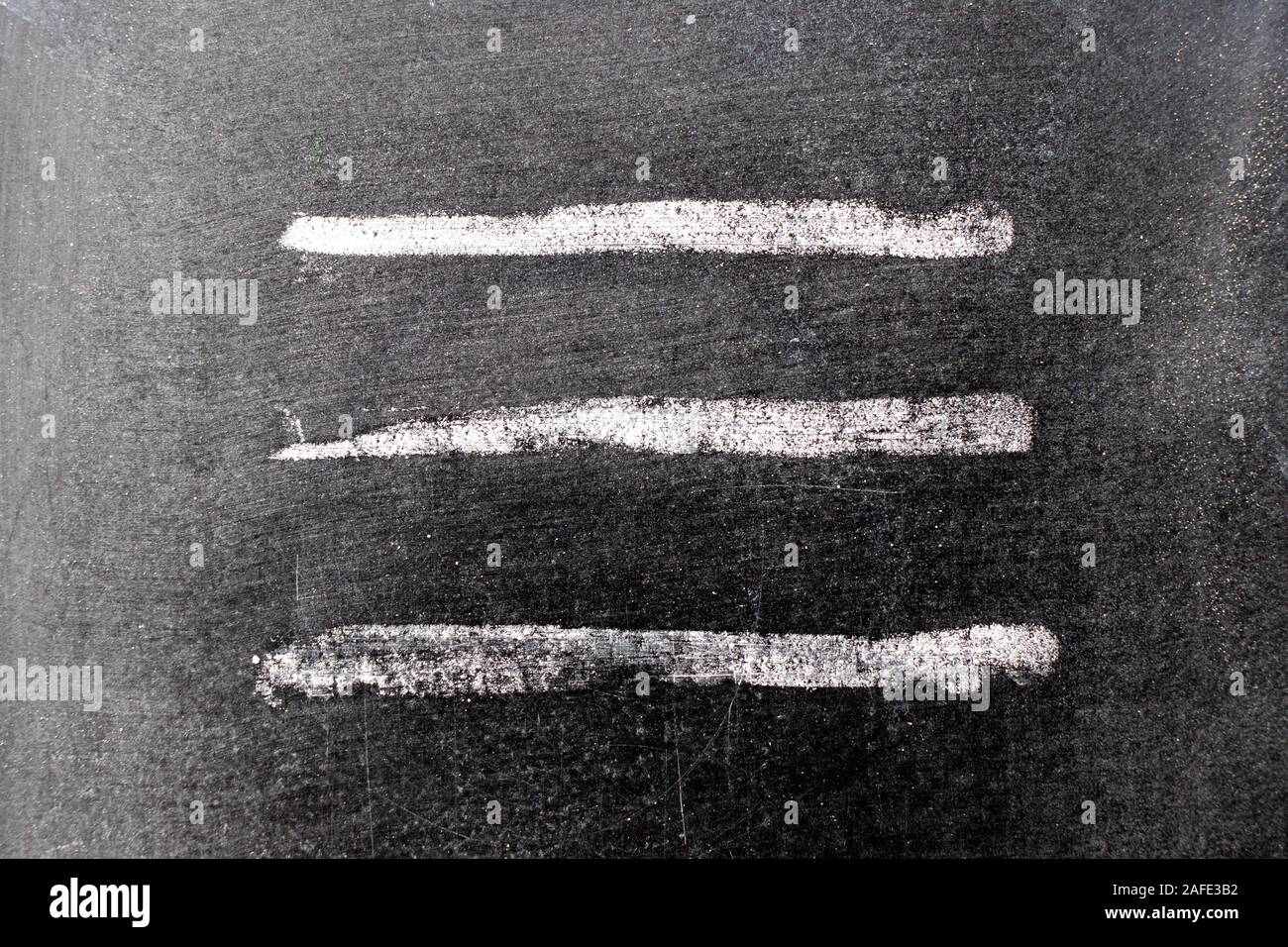 White chalk hand drawing in line shape on black board background Stock ...