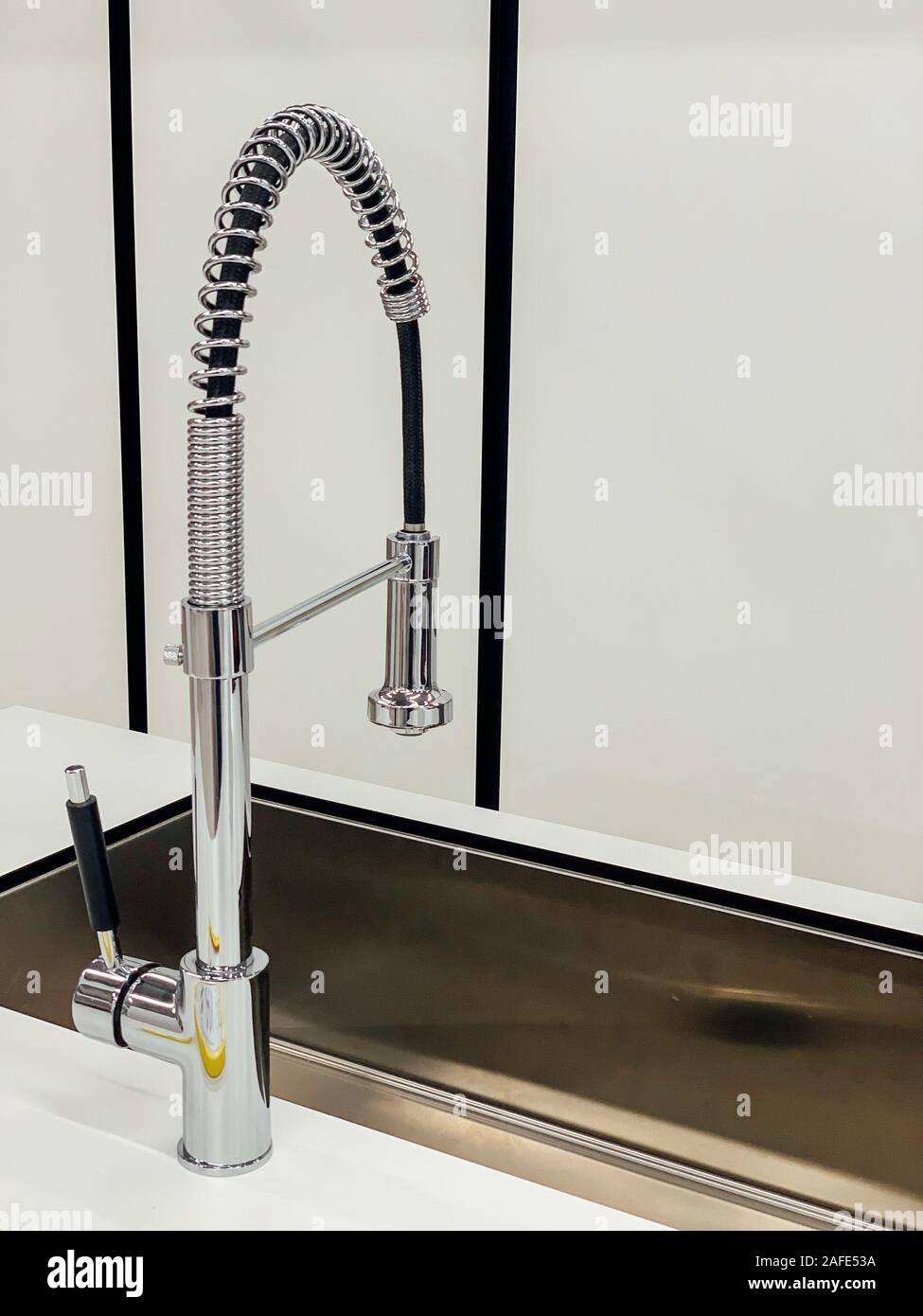 faucet water mixer in the kitchen of a modern house Stock Photo - Alamy