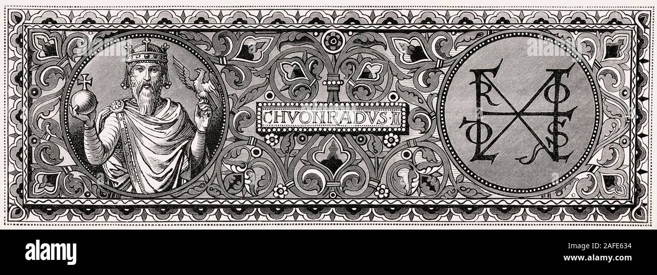 sign of Conrad II, Conrad the Elder and Conrad the Salic, c. 990-1039 ...