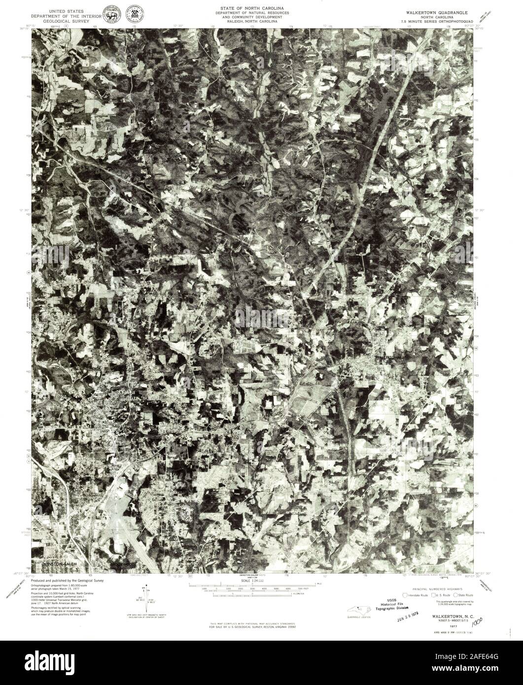 Map of walkertown hi-res stock photography and images - Alamy