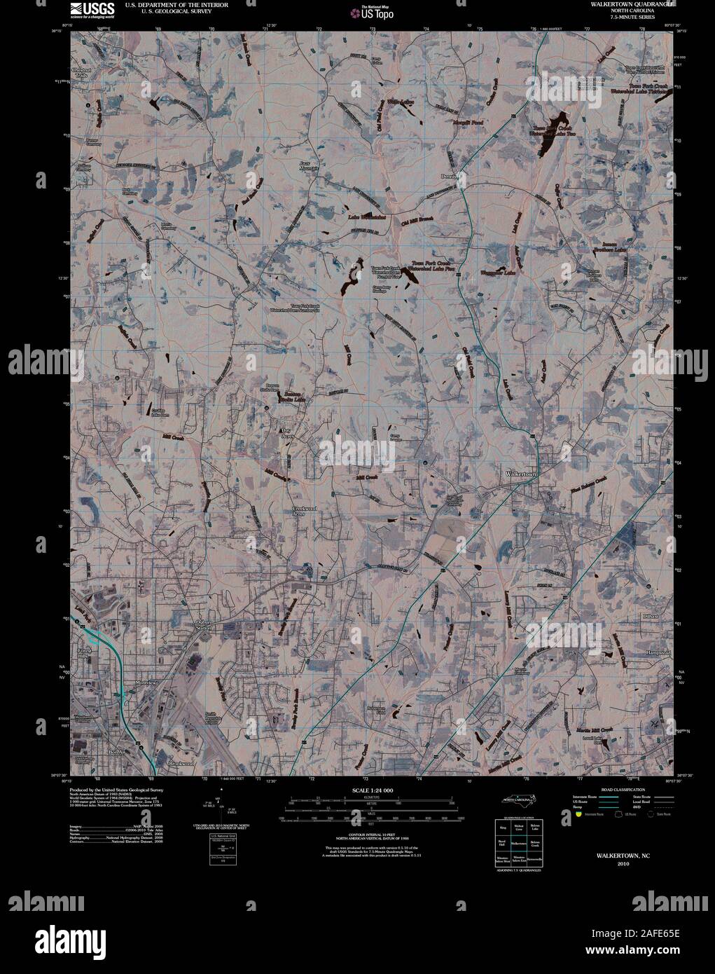 Map of walkertown hi-res stock photography and images - Alamy