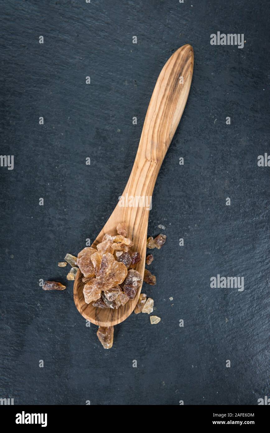 Slate slab with brown Rock Candy (close-up shot; selective focus Stock ...