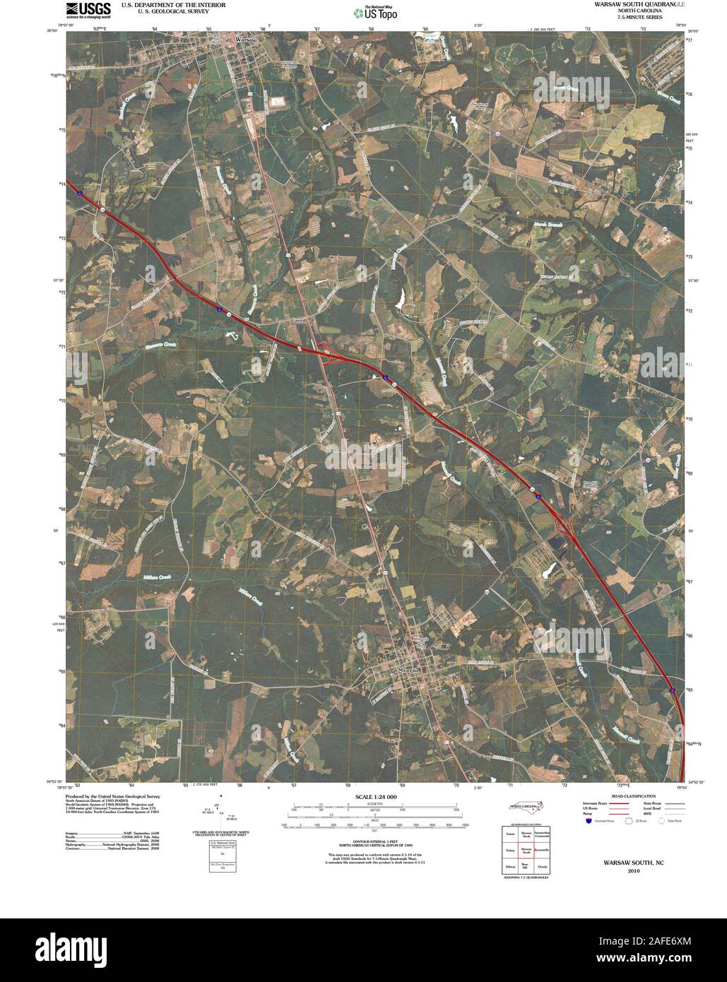 Warsaw south carolina map hi-res stock photography and images - Alamy