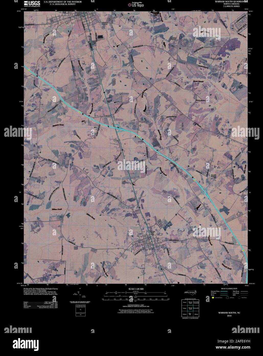 Warsaw south carolina map hi-res stock photography and images - Alamy