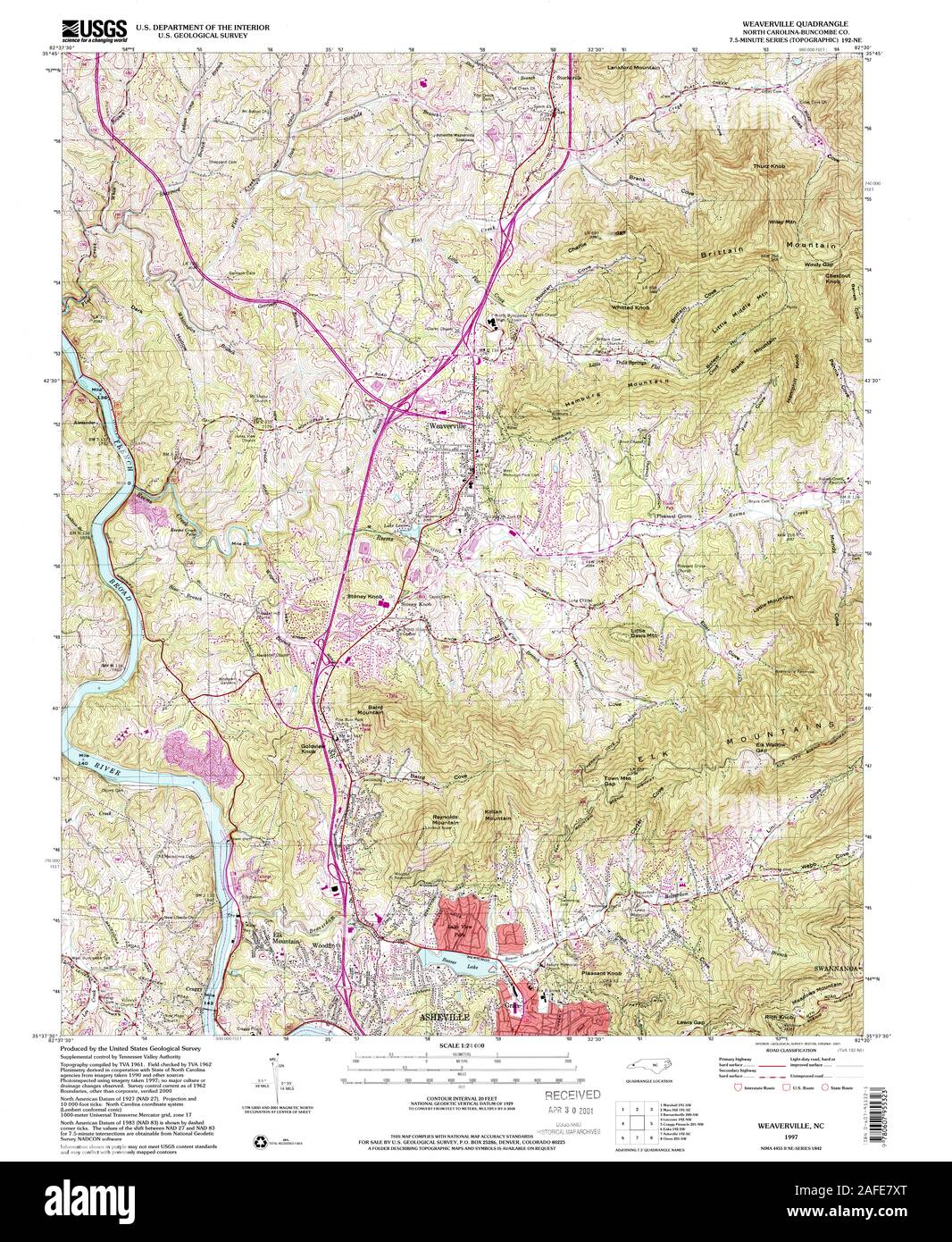 Weaverville map hi-res stock photography and images - Alamy